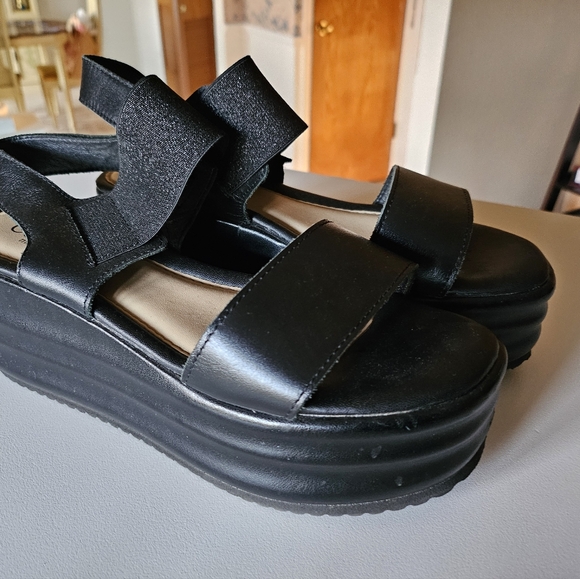 Cordani | Shoes | Cordani Yield Black Platform Wedge Sandals 38 | Poshmark